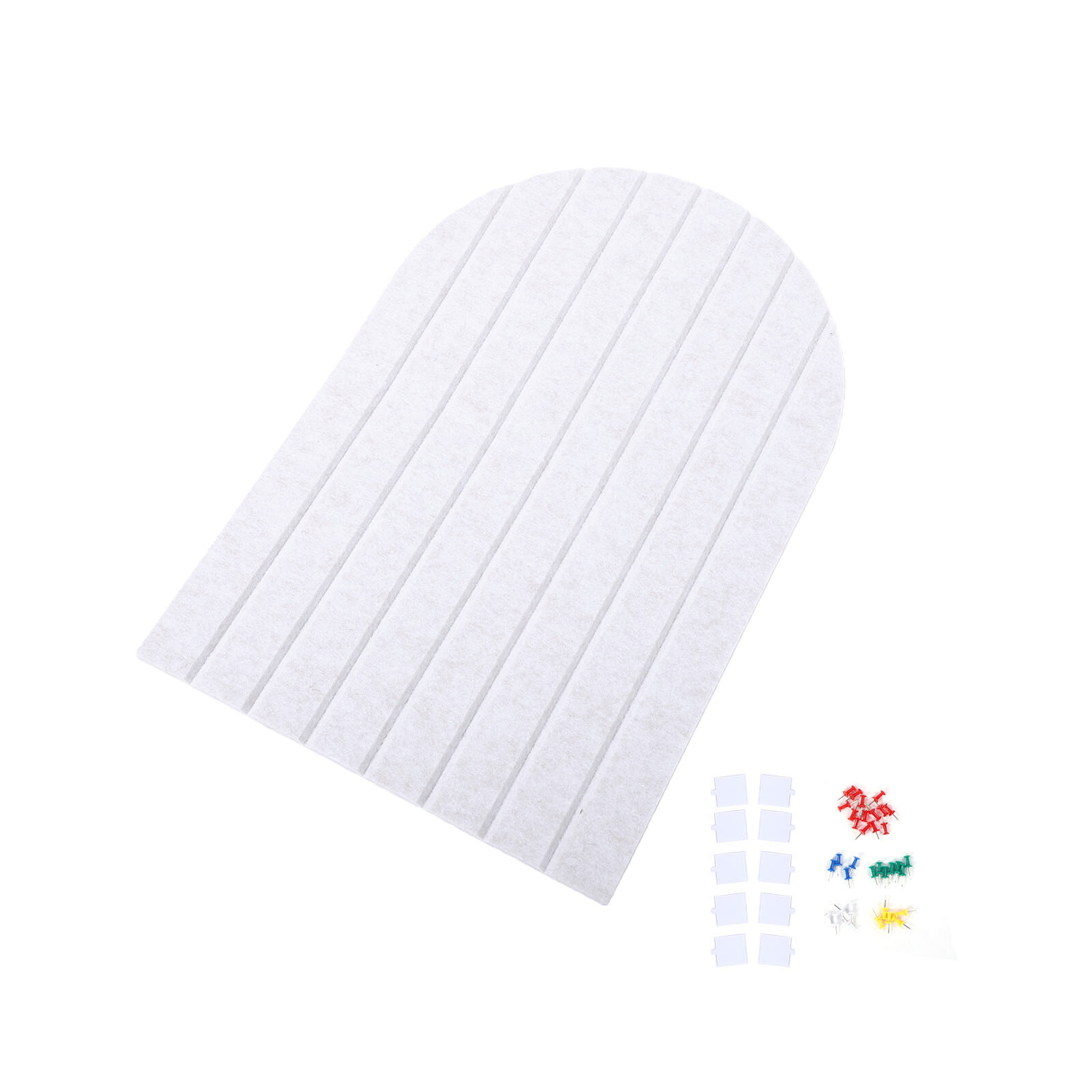 Стильная легкая настенная доска объявлений из фетра с кнопками и клейкими подушечками для фотографий, картин и заметок. Светло-бежевый цвет, 60x40 см / 23,6x15,7 дюйма.