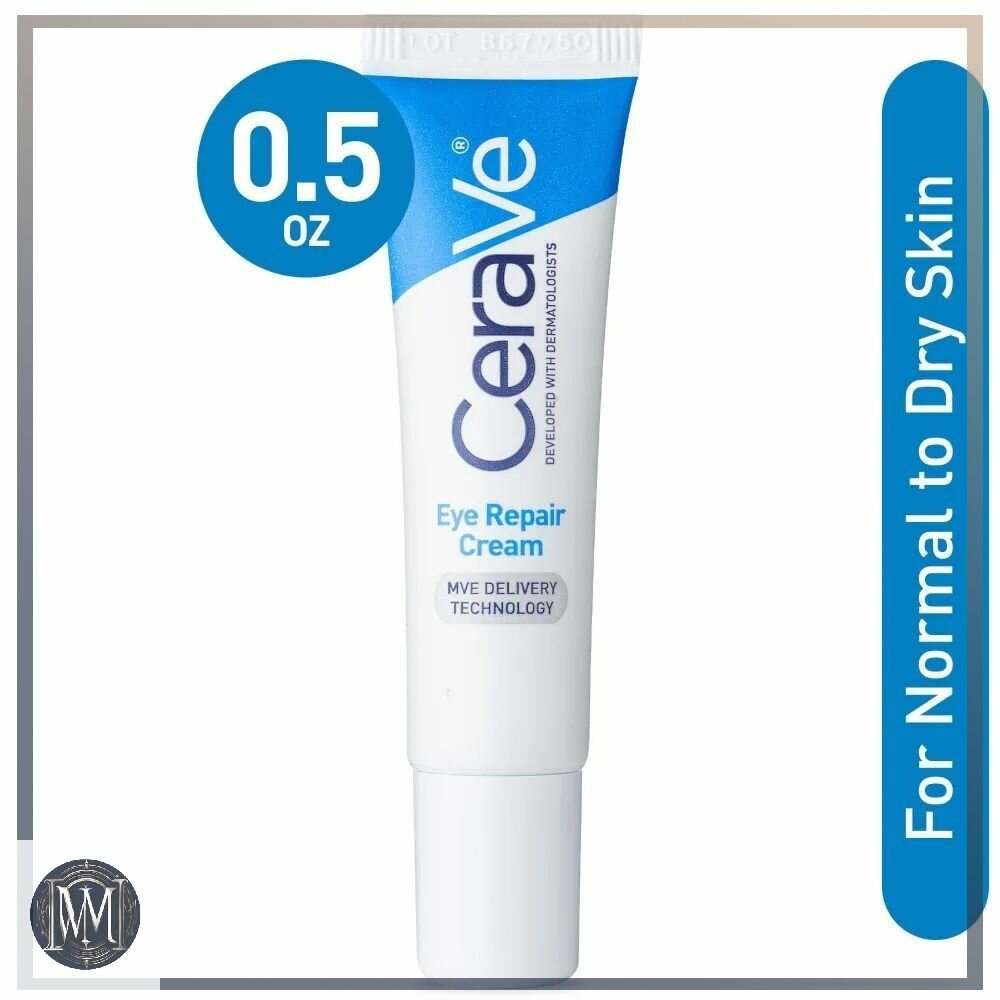 CeraVe Eye Repair Cream Восстанавливающий крем для глаз против темных кругов и отеков, 0,5 унции