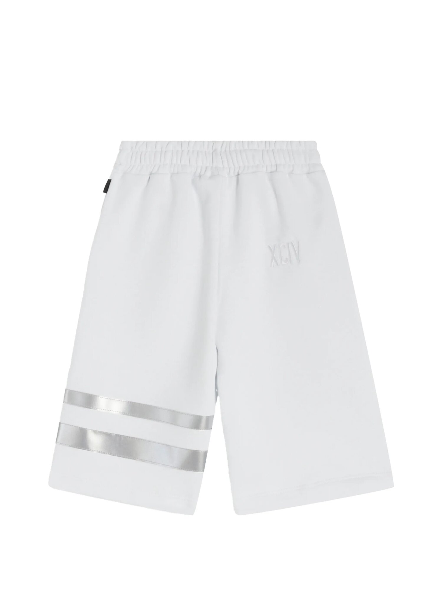Шорты GCDS Silver stripes shorts, размер 14 лет, бежевый/белый — фото 1