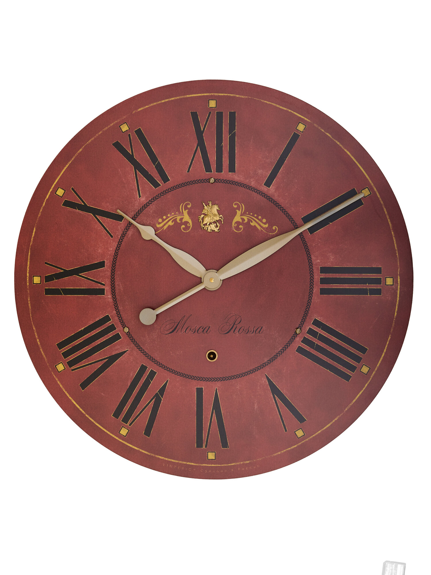 Часы интерьерные Mosca Rossa винтерио, 55см, МДФ, кварцевые, красные
