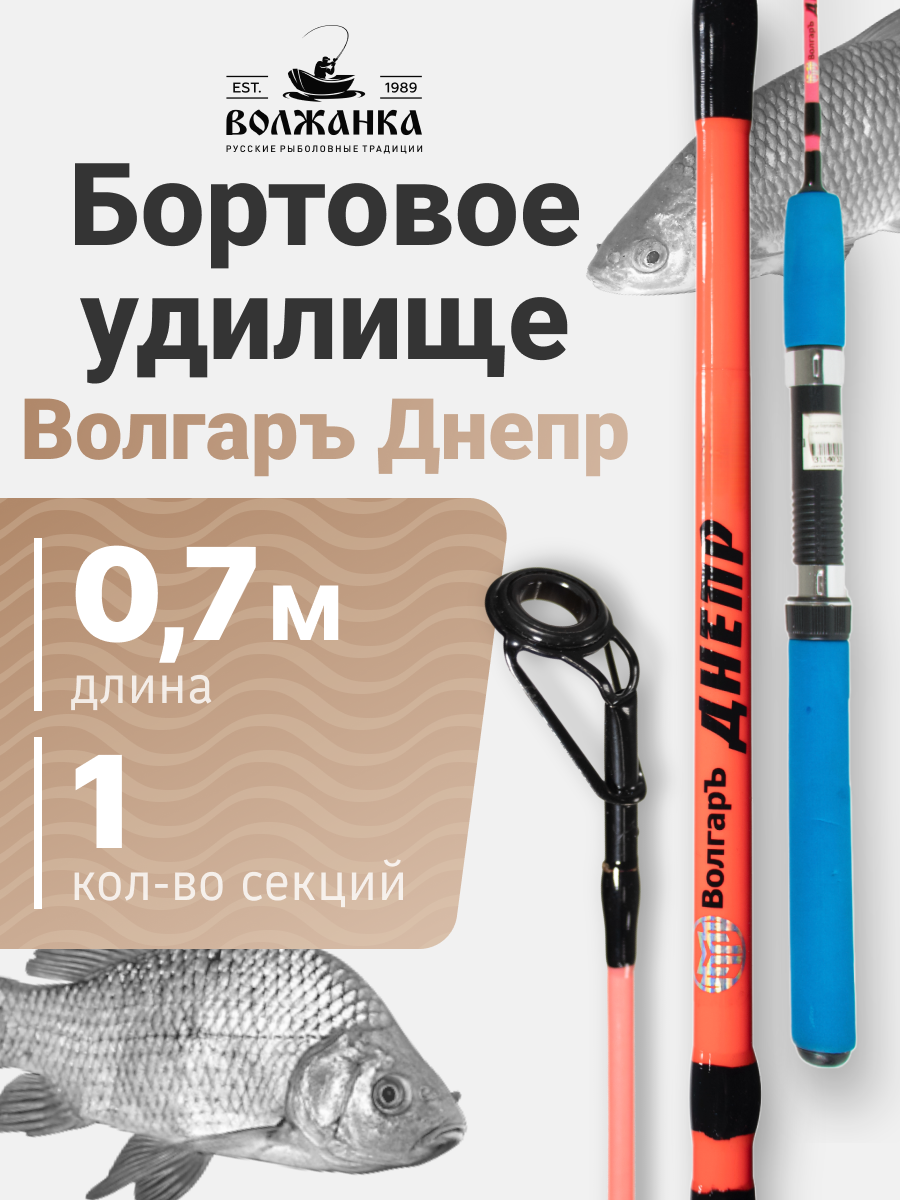 Удилище бортовое "Волгаръ Днепр" 0.7м (композит)
