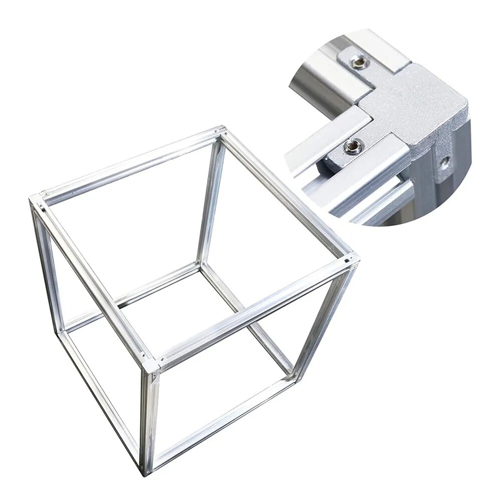 4 шт, 3-ходовой угловой кронштейн серии 2020, соединитель совместим с европейского стандарта, 6 мм, Т-образный паз, 20x20 алюминиевый профиль