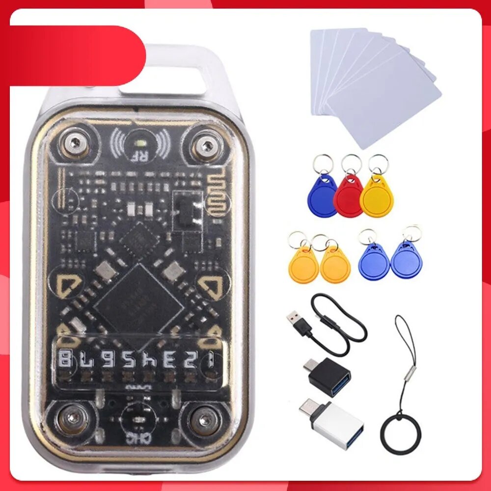 Эмулятор считывателя смарт-чипов Chameleon V2.0 RFID + брелок 7XUID/идентификатор карты CUID IC 125 кГц 13,56 МГц NFC-дубликатор