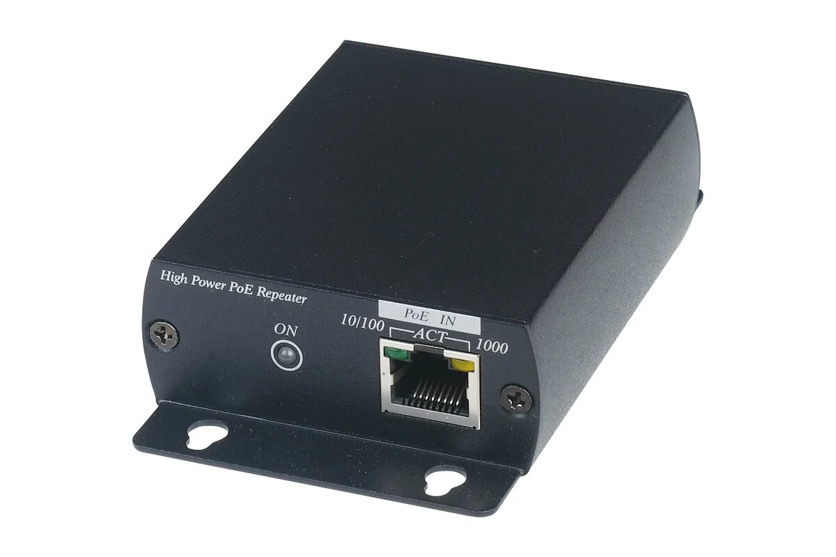 IP04R / Удлинитель OSNOVO IP04R Удлинитель PoE afatbt по витой паре до 280м (до 48.86Вт), 101001000M