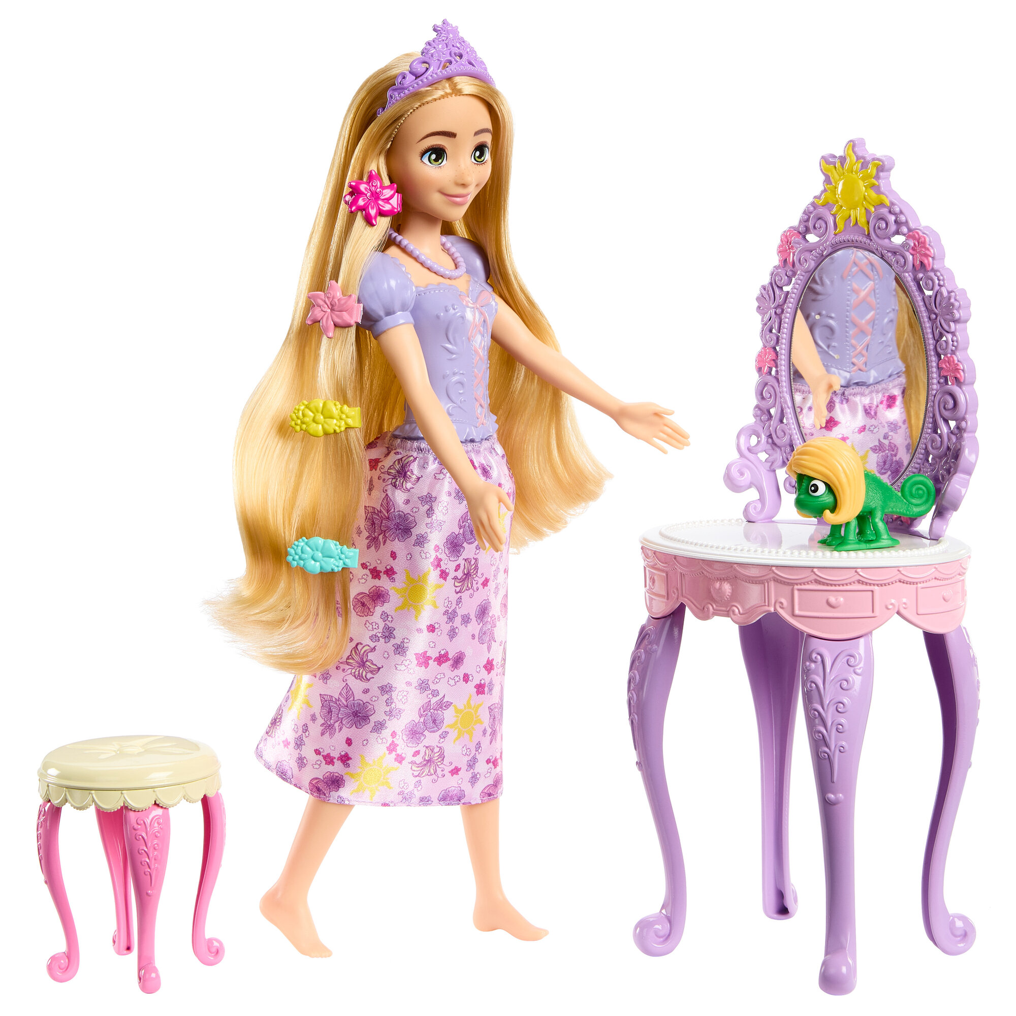 Mattel кукла Disney Princess Рапунцель с туалетным столиком и аксессуарами