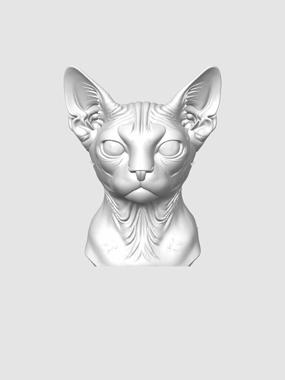 Эксклюзив! Статуэтка кошки - Ликой (10 см, белый матовый) - Милый друг, подарок, талисман