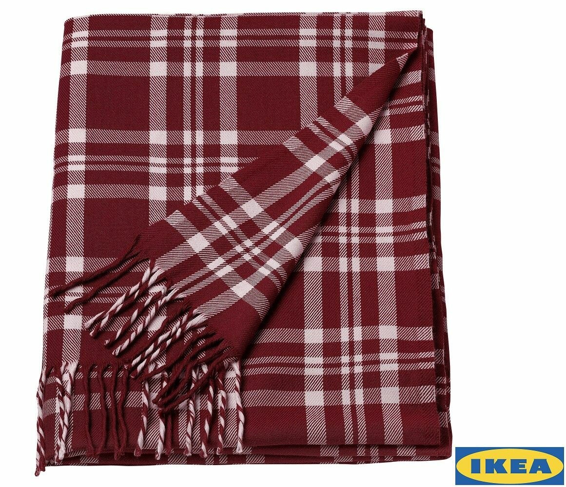Плед дагнхильд икеа (DAGNHILD IKEA), 150x200 см, красный
