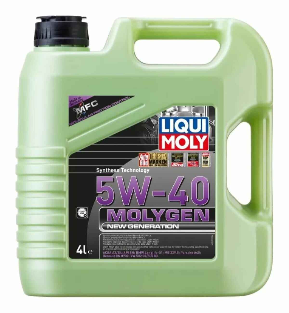 Масло Мотор. Molygen New Generation 5W-40 4Л(Liqui Moly 8578)