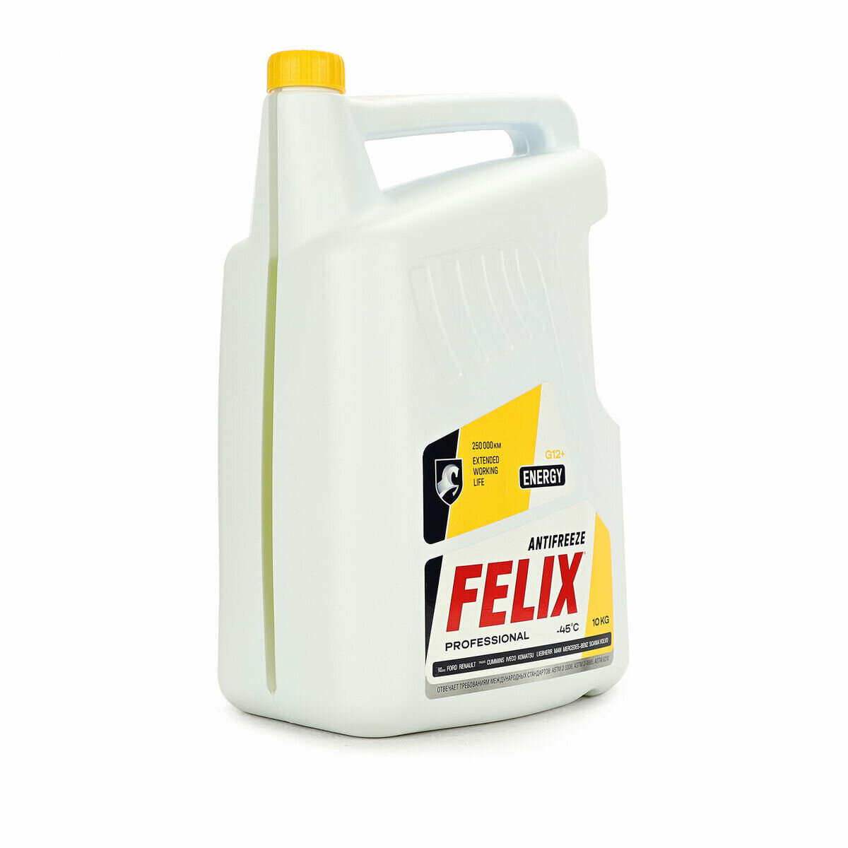 Антифриз Felix Energy G12+ Желтый -45C 10 Кг(Felix 430206028)