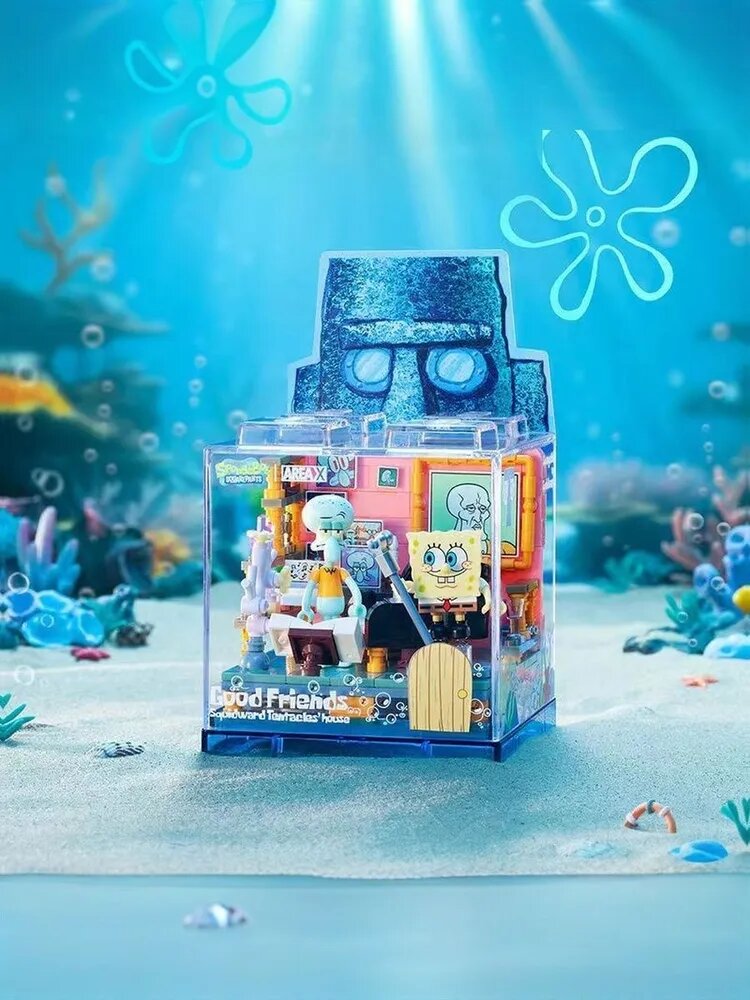 Конструктор AREA-X Губка Боб, Губка Боб Квадратные Штаны, Spongebob Square, Подарок на день рождения, Детские игрушки, Детские игрушки yuya