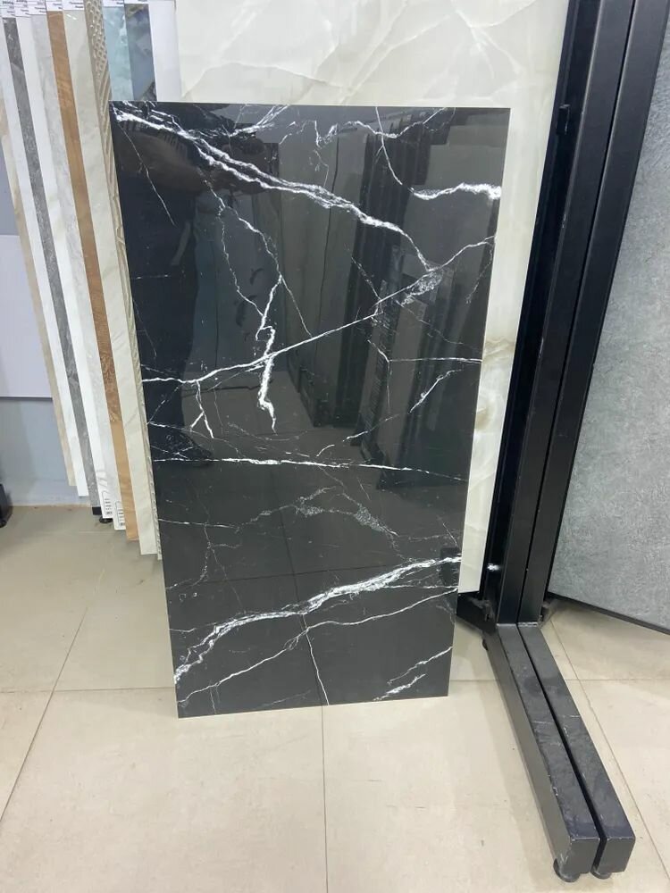 Керамический гранит Carrara Black, 600x1200, производство Индия