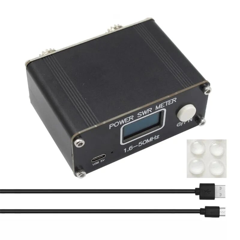 (1 шт.) Антенный тюнер/согласующее устройство QRP 150W 1.6-50MHz SWR (встроенный аккумулятор)