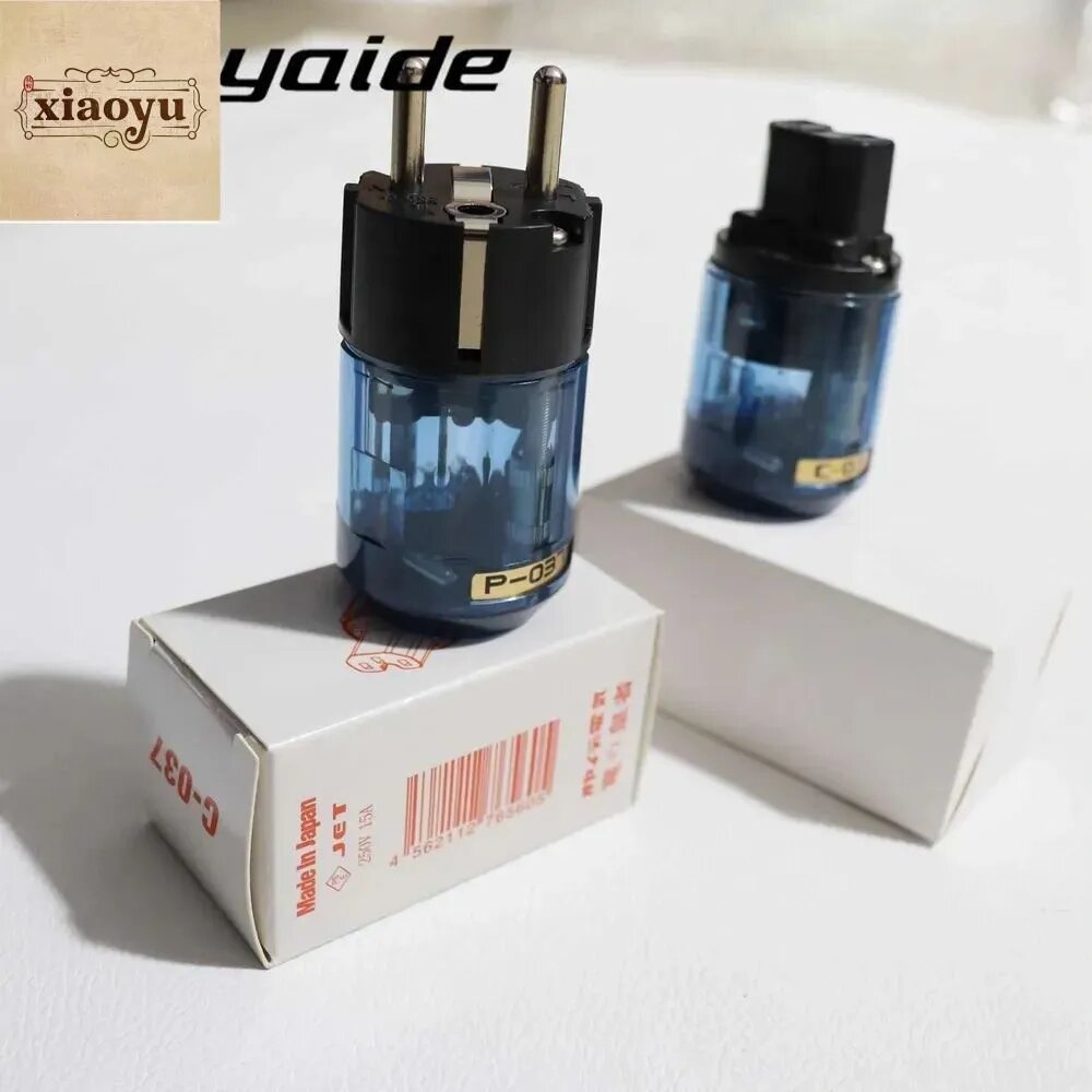 YAIDE IEC C-037 P-037 Запчасть для аудиотехники, IEC - чистая медь с родиевым покрытием, корпус из поликарбоната, для силовых вилок