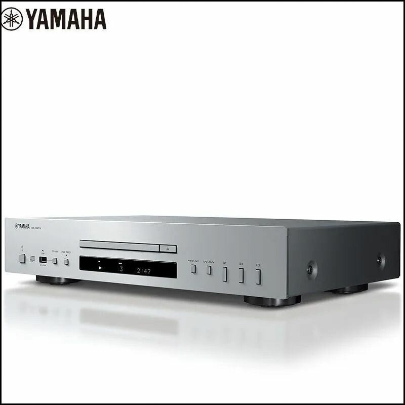 HIFI CD-плеер Yamaha CD 303 поддерживает чистый сквозной аудиовыход высокого качества, цифровое декодирование звука, воспроизведение по USB, Серебро