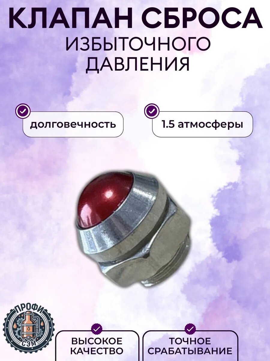 Подрывной клапан сброса избыточного давления (красный)