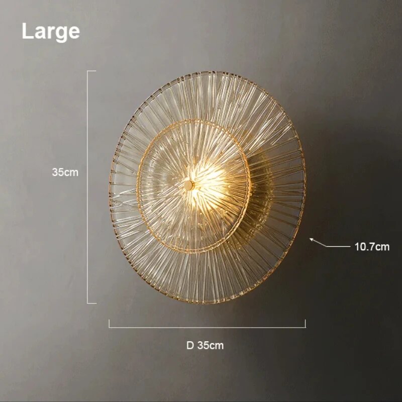Настенные светильники Claeted стеклянные теплый/трехцветный свет Tricolor light, Diameter 35cm