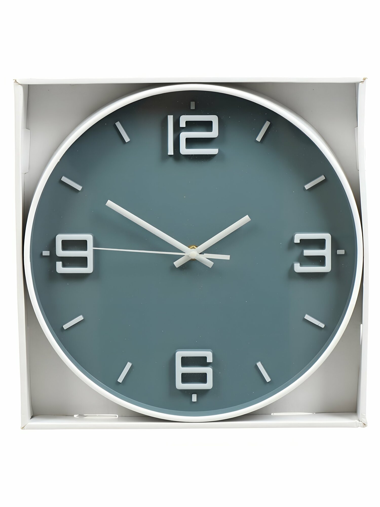 Часы настенные 30 см Классика, круглые, зеленые, тихий ход, пластик и стекло, для интерьера дома, артикул Y4-5130