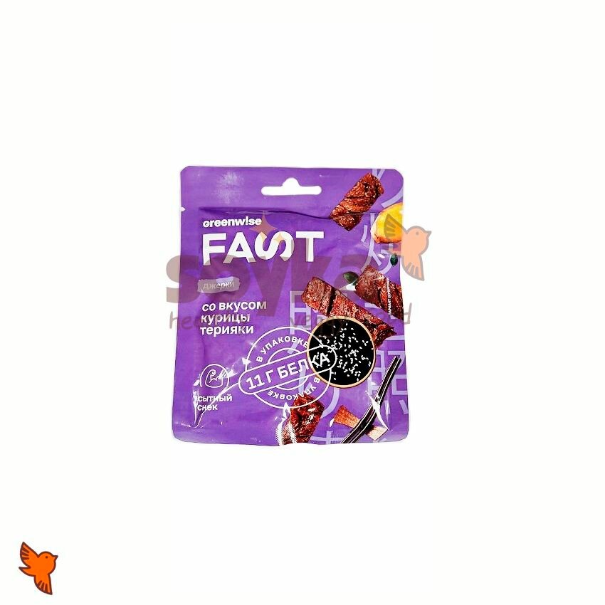 Джерки растительные со вкусом курицы терияки Fast, 36г
