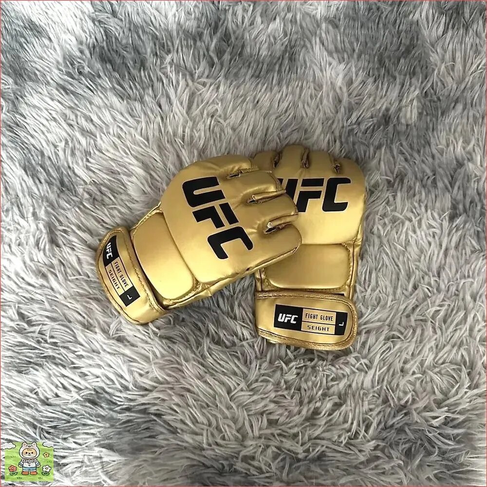 UFC золотые боксерские перчатки для тайского бокса, размер M, тренировочные — фото 1