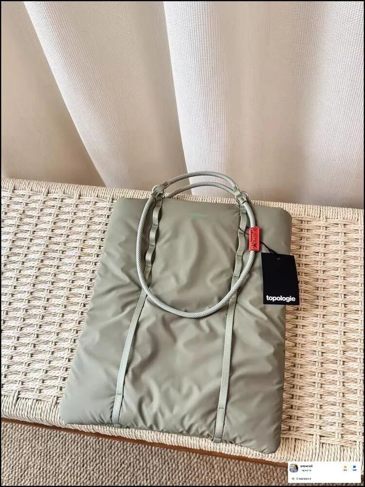 Сумка TOPOLOGIE Cloud Tote Bag для ноутбука 14 дюймов, документы, повседневная зеленая