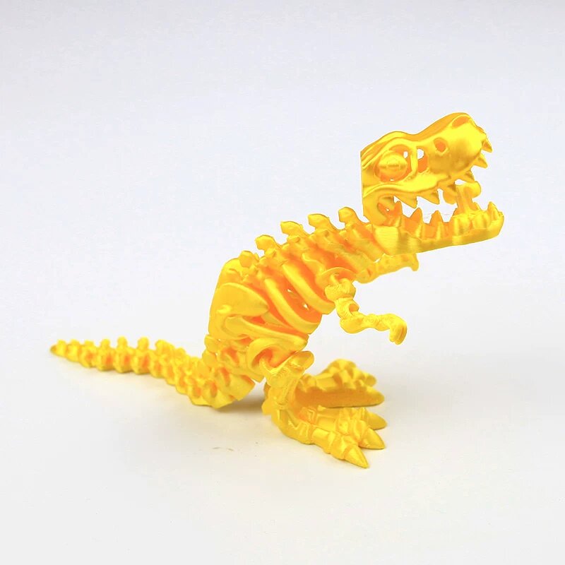 16 см Золотой ночная светящаяся 3D-печатная динозавр-дракон игрушка для детей, с подвижными суставами, снимающая