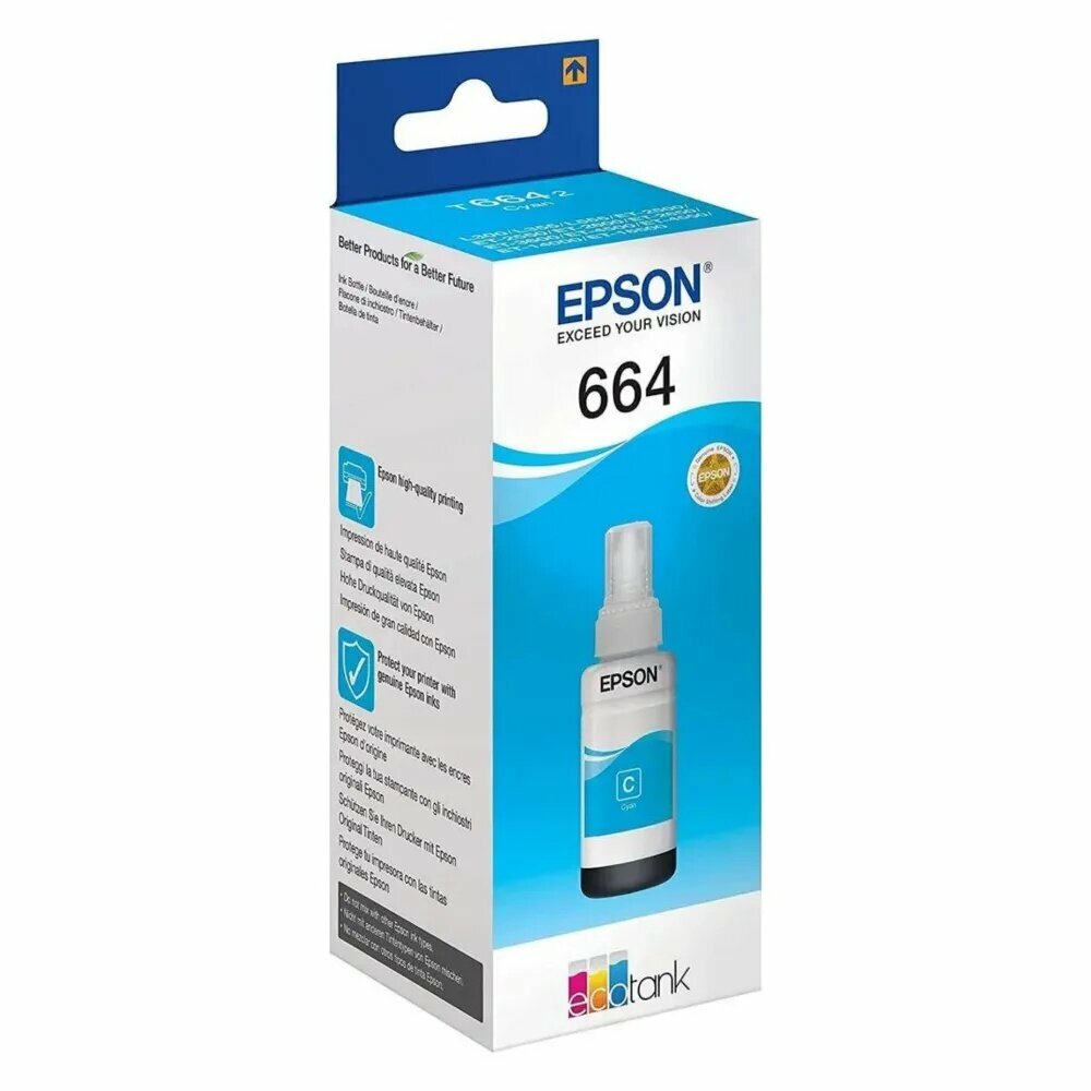 Epson Чернила 664, оригинал, Синий (blue), 1 шт