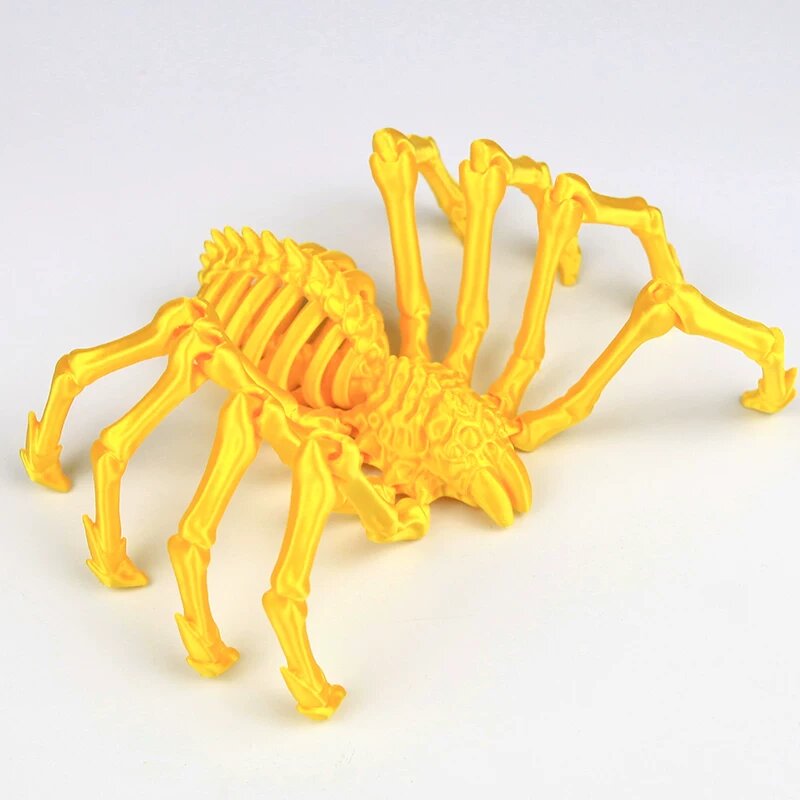 3D-печатная ночная светящаяся подвижная суставная модель скорпиона-волка 24 см, золотой цвет, декоративная фигурка для