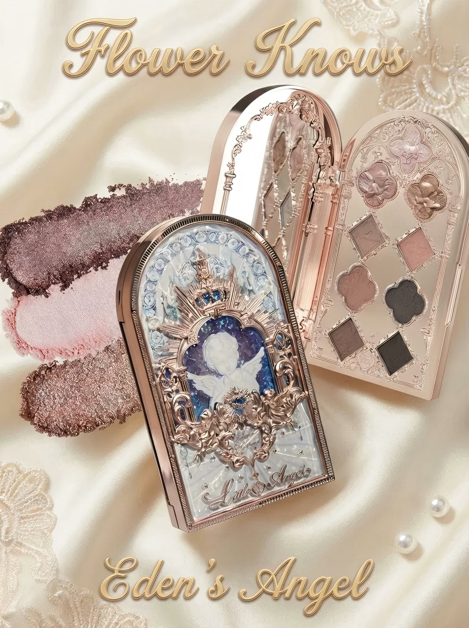 Девятицветная матовая комплексная палетка теней для век Flower Knows Little Angel Matte Fine Flash