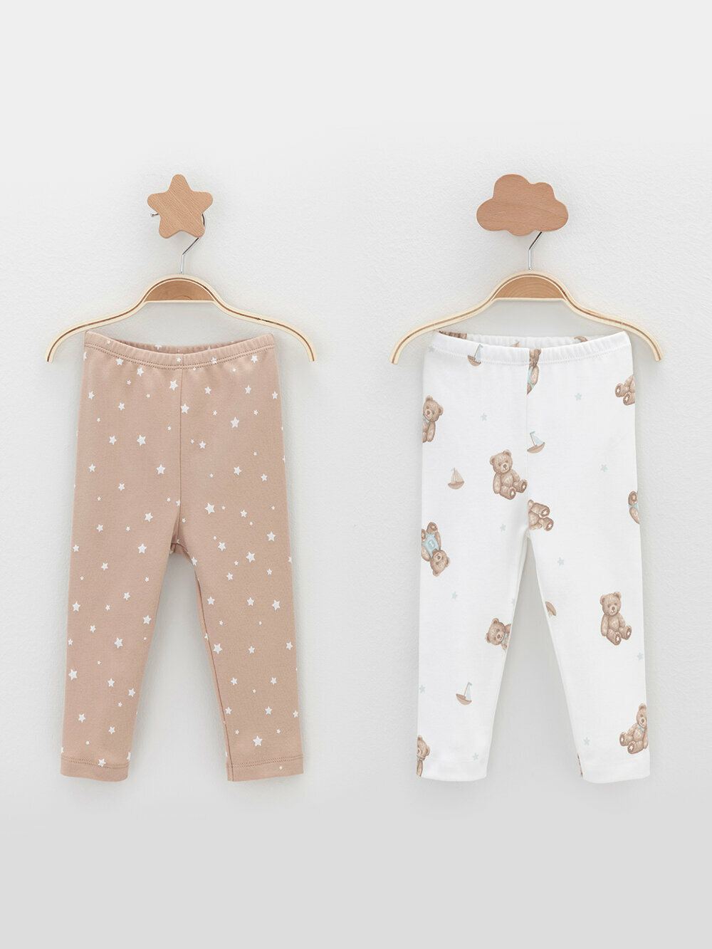 Брюки хлопковые штанишки для малыша, набор 2 шт