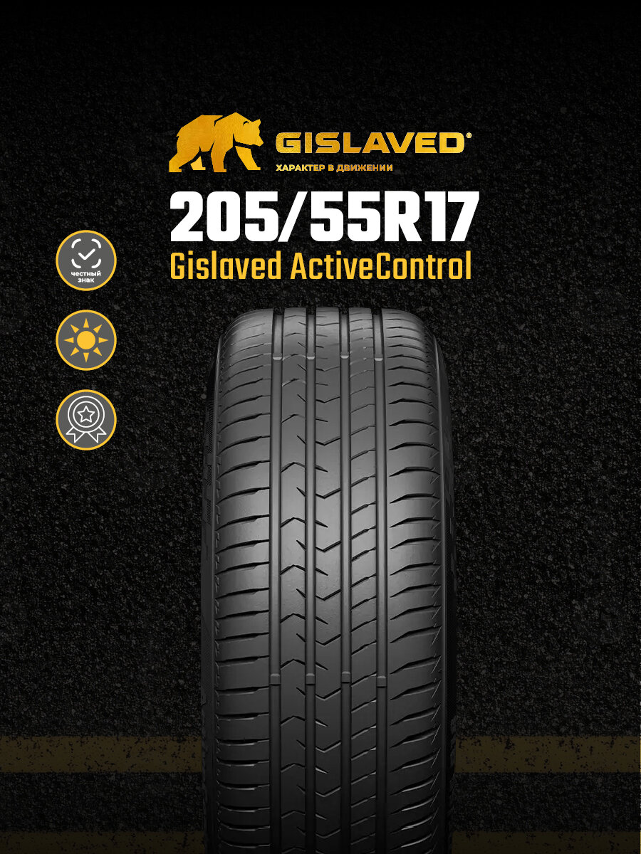 Gislaved ActiveControl 205/55R17 95V XL Летние легковые шины (аналог BRIDGESTONE Alenza 001) — фото 1