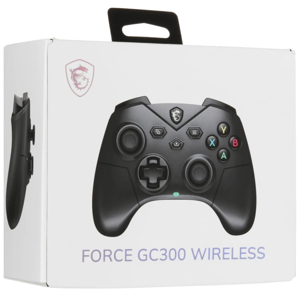 Геймпад беспроводной/проводной MSI Force GC300 W черный, Android, PC