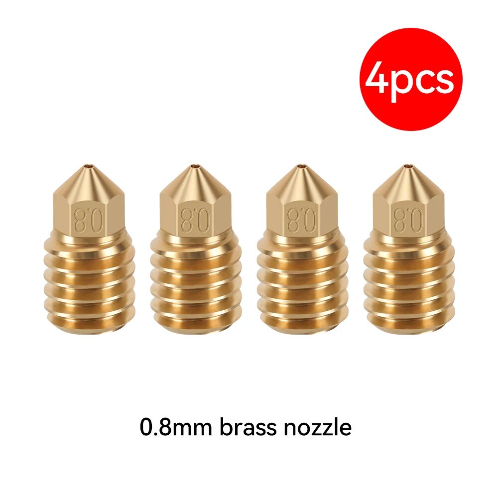 Набор сопел 0.8mm BN, 4шт для 3D принтера