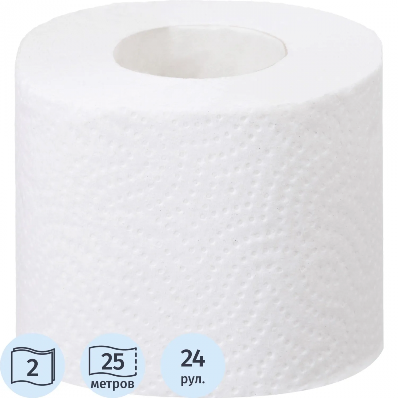 Бумага туалетная JOYeco 2сл натур бел вторич втул 25м 24рул/уп Joy Eco 2326067