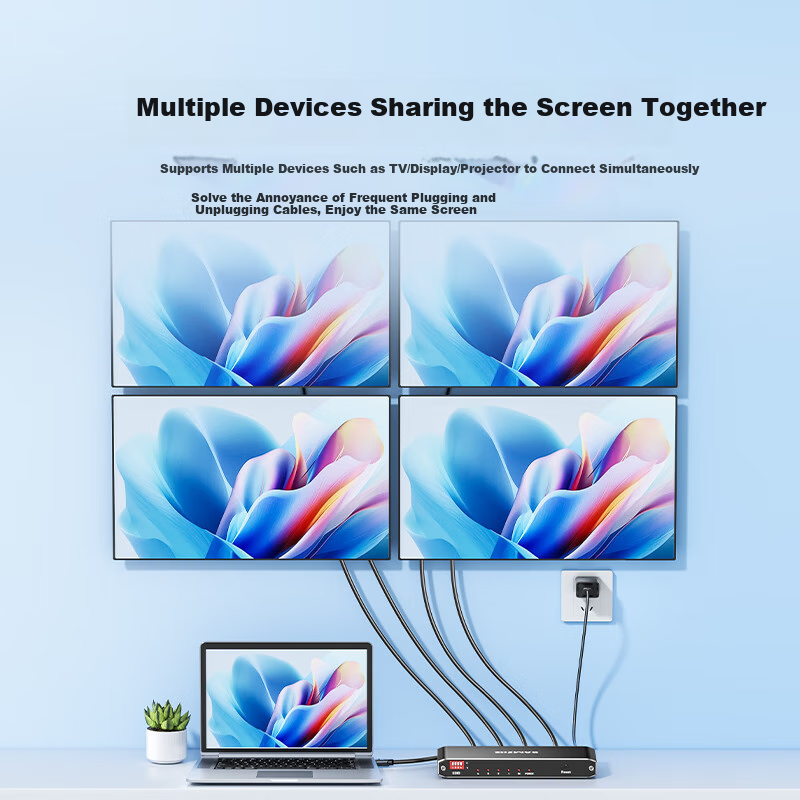 SAMZHE HDMI 2.0 4K 60Hz разветвитель для ноутбука телевизора монитора проектора Модель：1 в 4 порта / 4K 60 Гц