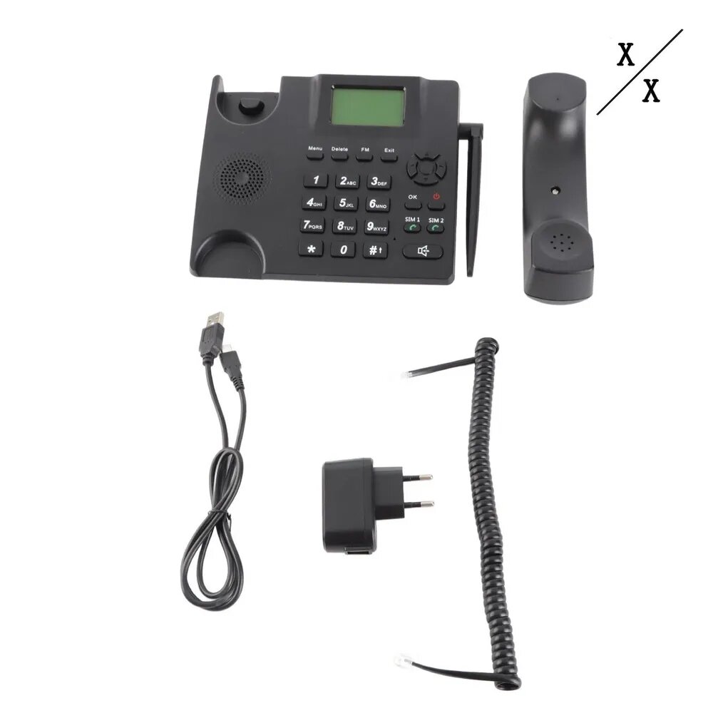 Беспроводной телефон GMS Desk с поддержкой двух SIM-карт и индикатором номера