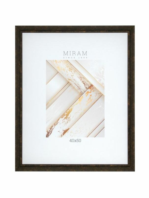 Фоторамка MIRAM 40x50см, пластик, прищепки, настольная, коричневая