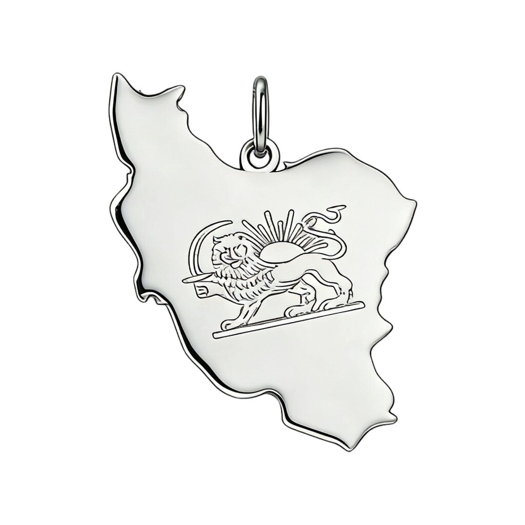 Многофункциональная карта Ирана, маленькая подвеска с текстурой из нержавеющей стали для аксессуаров