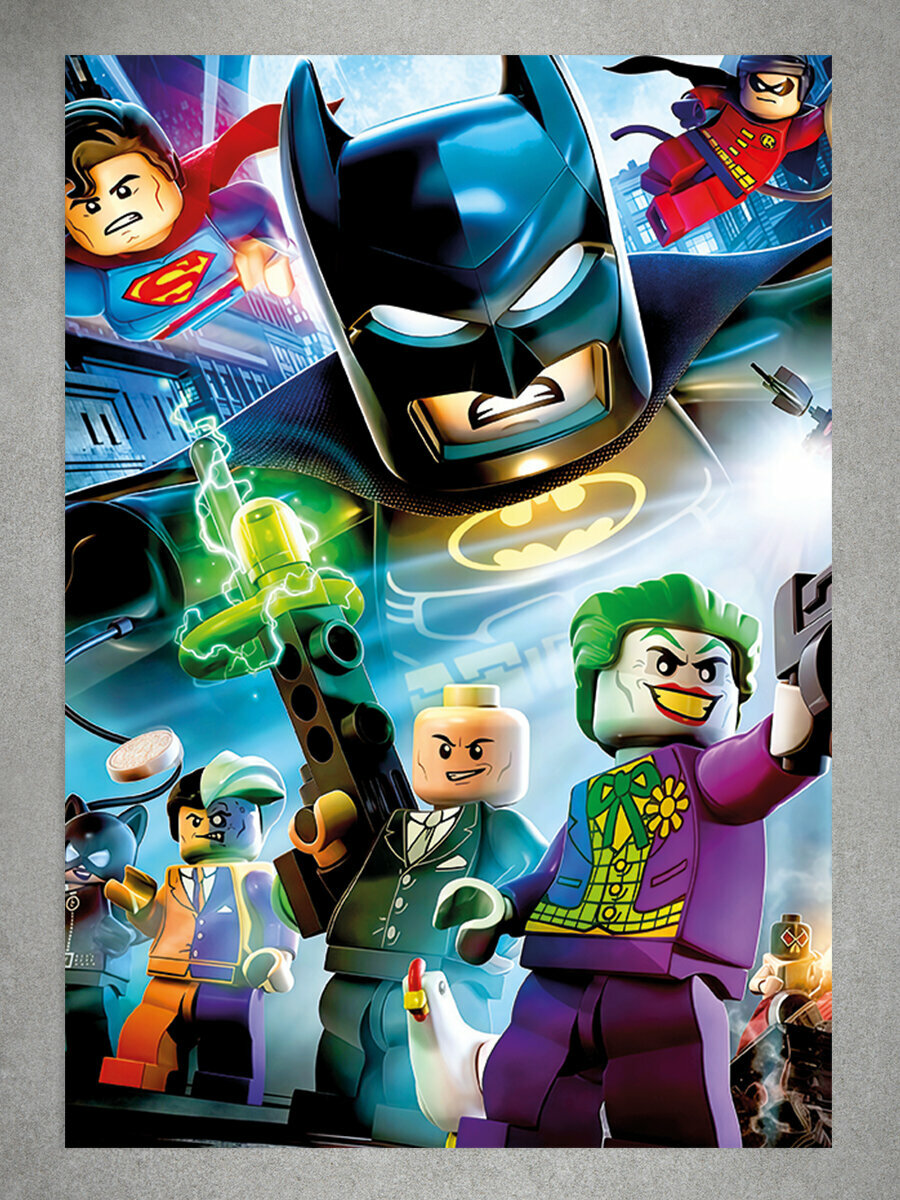 Постеры на стену Lego, набор 4 шт, плотная бумага, формат А4 — фото 1