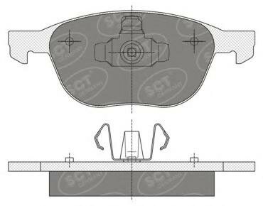 SCT SP 358 Тормозные колодки (комплект 4 шт.)
