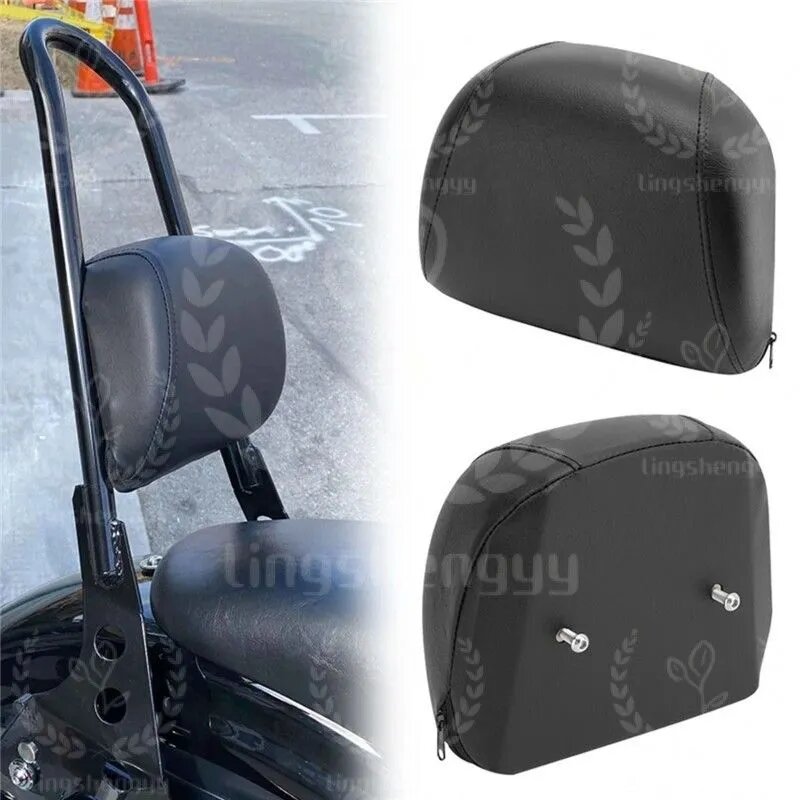 Спинка для мототехники Harley Sportsters XL883 XL1200 черная искусственная кожа
