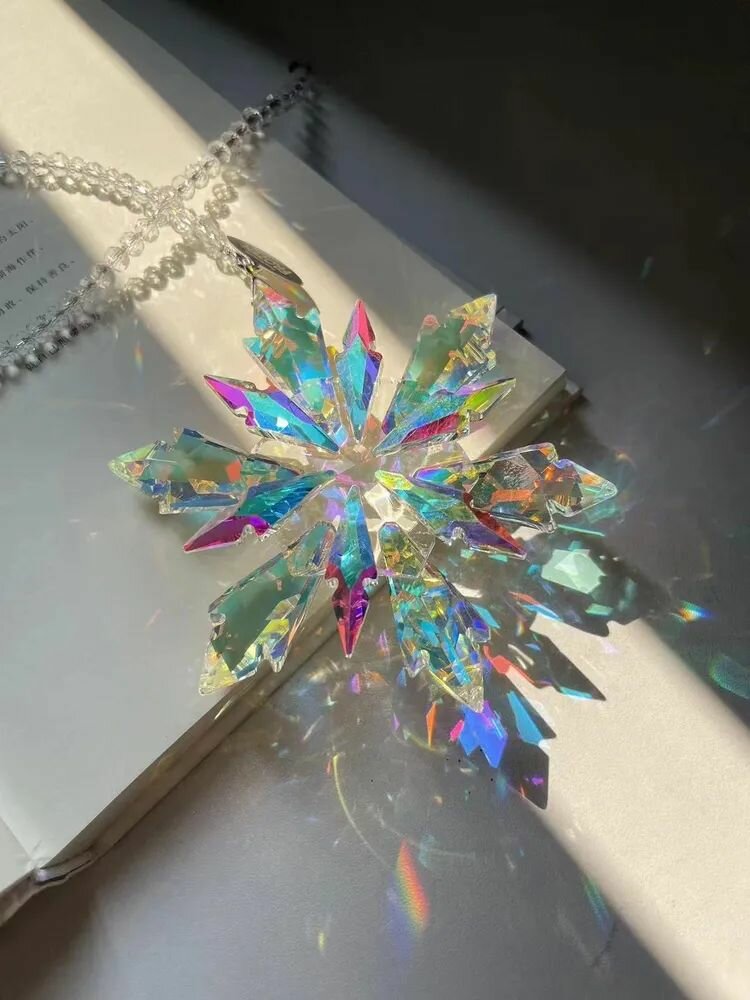 Ловец солнца / снов / света , подвеска интерьерная, призма радужная, хрустальный ловец радуги на окно 1 шт