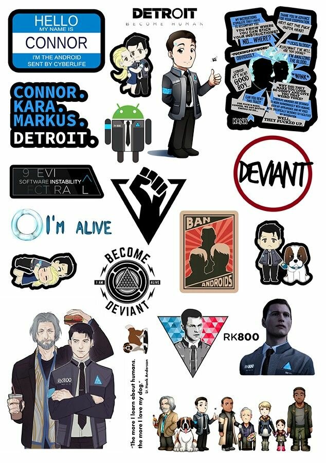 Наклейки Detroit: Become Human No.1