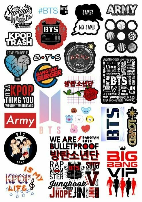 Наклейки BTS Army (сообщество фанатов) Logo No.7