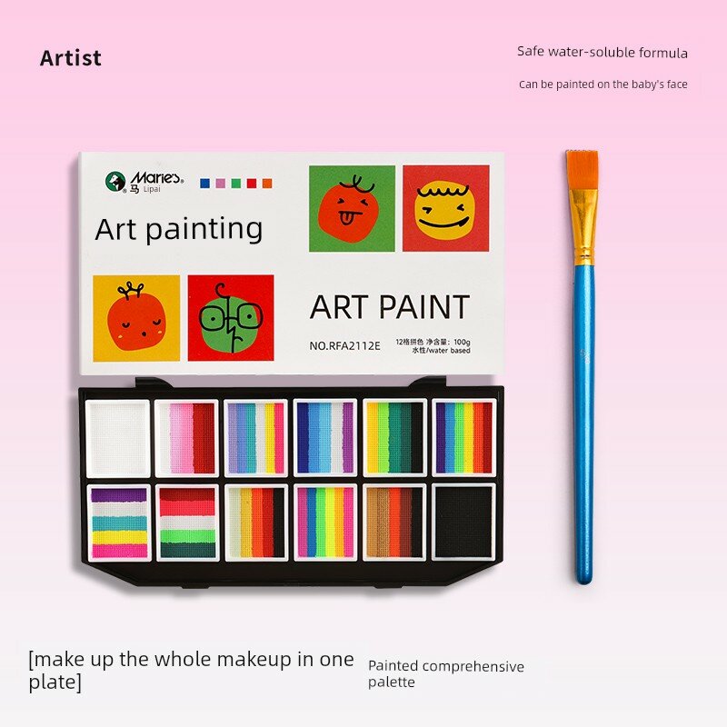 Нетоксичный набор для рисования на лице для детей, водорастворимая краска для тела, безопасная роспись на лице,