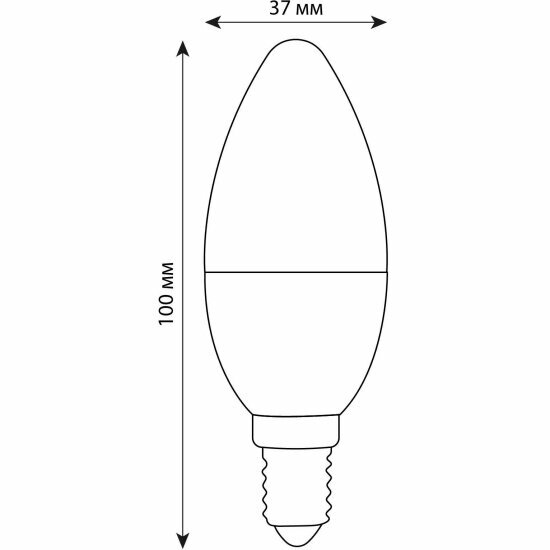 Светодиодная лампа Volpe LED-C37-6W/3000K/E14/FR/DIM/SLS