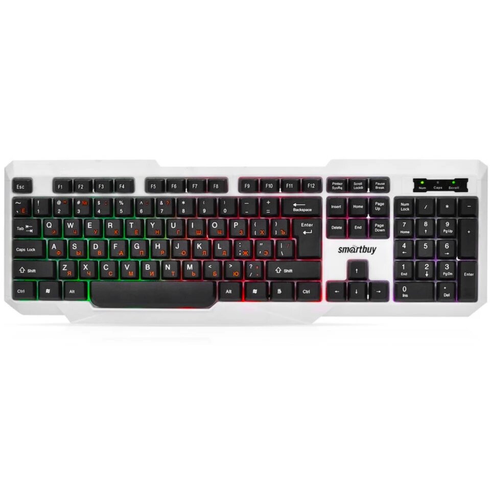 SBK-333U-WK / Клавиатура проводная Smartbuy SBK-333U-WK (мембранная, клавиш - 104, USB Type-A, белый