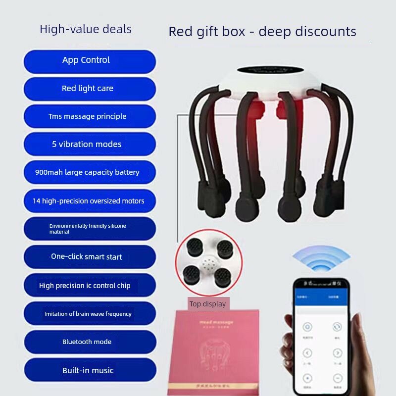 Массажер для головы, глубоко расслабляющий массажер для головы, полностью автоматический массажер для очищения