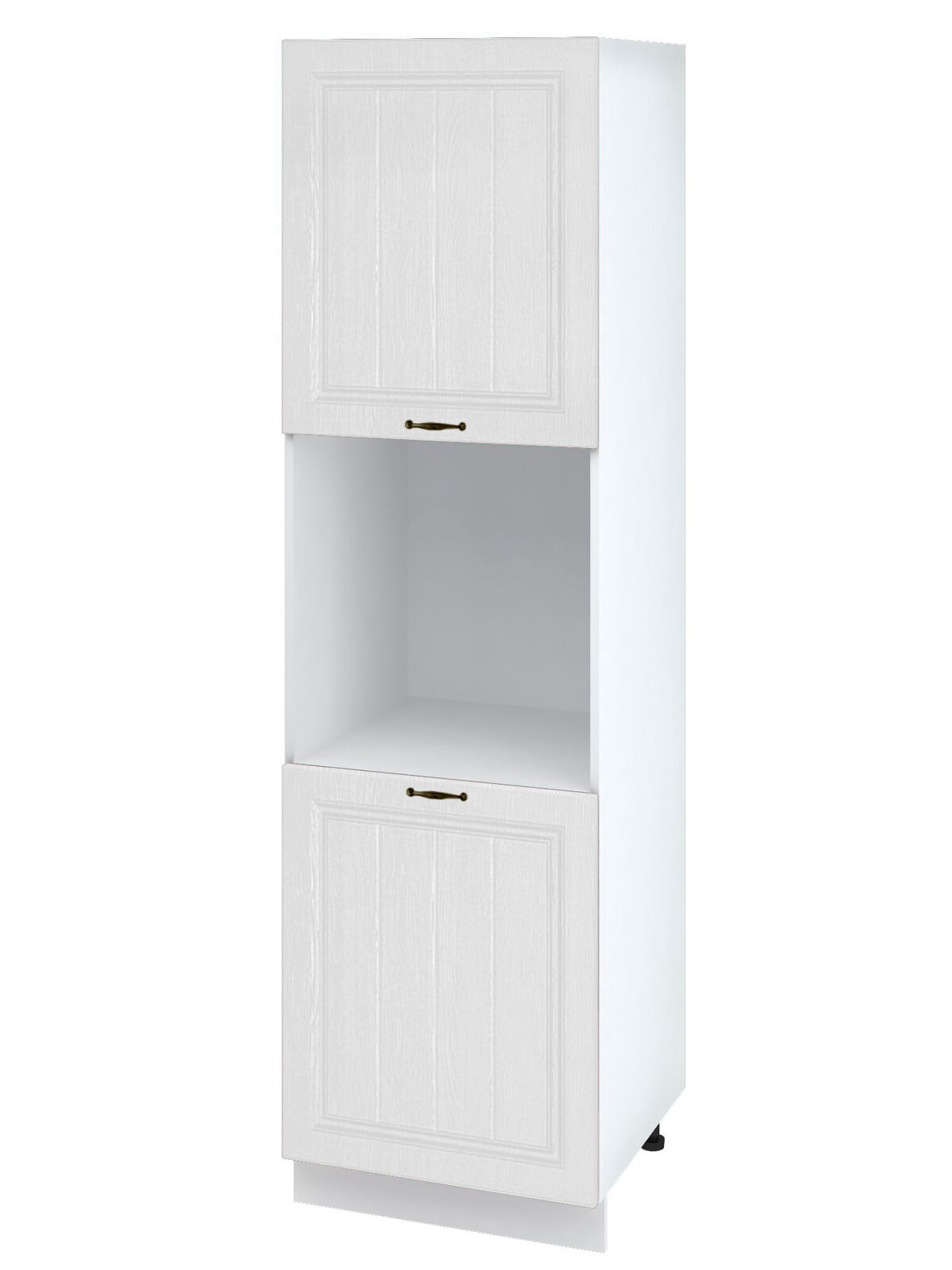 Пенал кухонный напольный с нишей 600 Мария (белый) Huge Mebel. Ширина 600 Высота 2132. Модули кухонные нижние