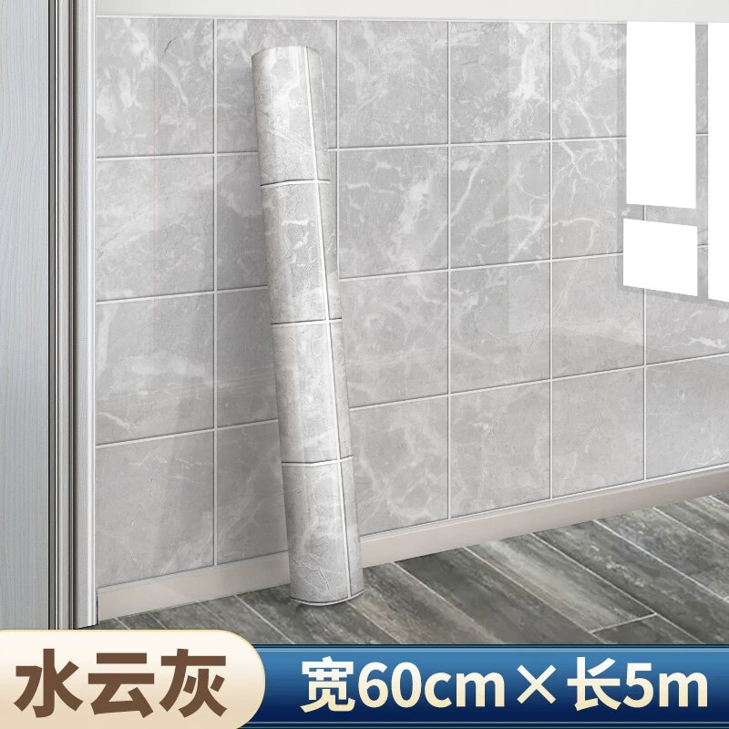 Водные облака серый мраморный рисунок самоклеящаяся обои для стен, рулон 5м водостойкие и влагостойкие