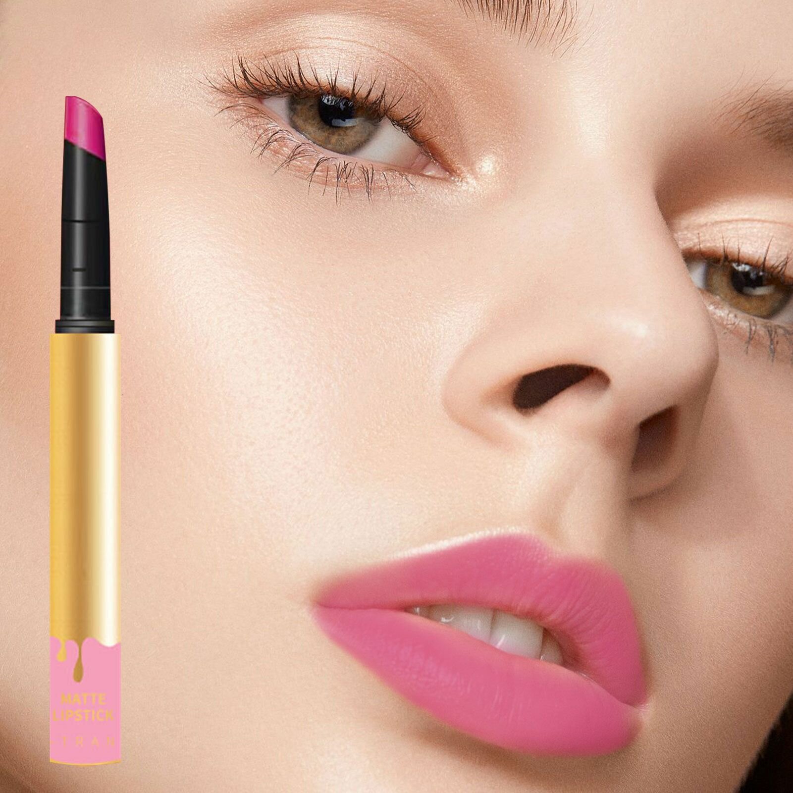 Пигментированная матовая бархатная косметическая косметика для макияжа , Губная помада